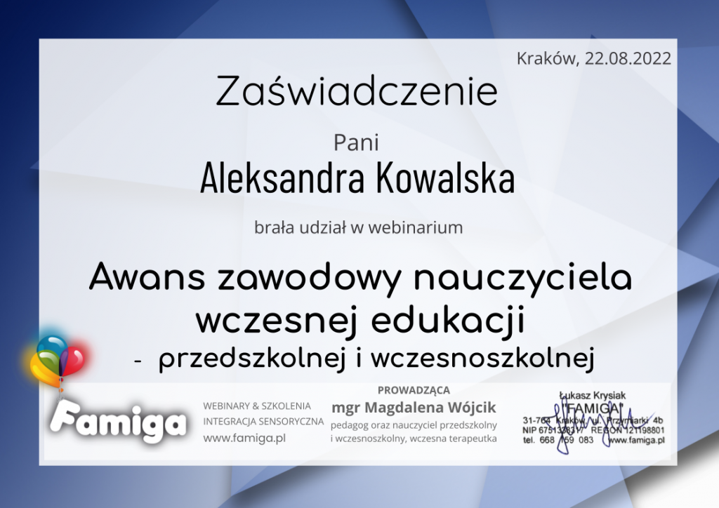 Pakiety webinarowe z zaświadczeniami – Strona 2 – Famiga