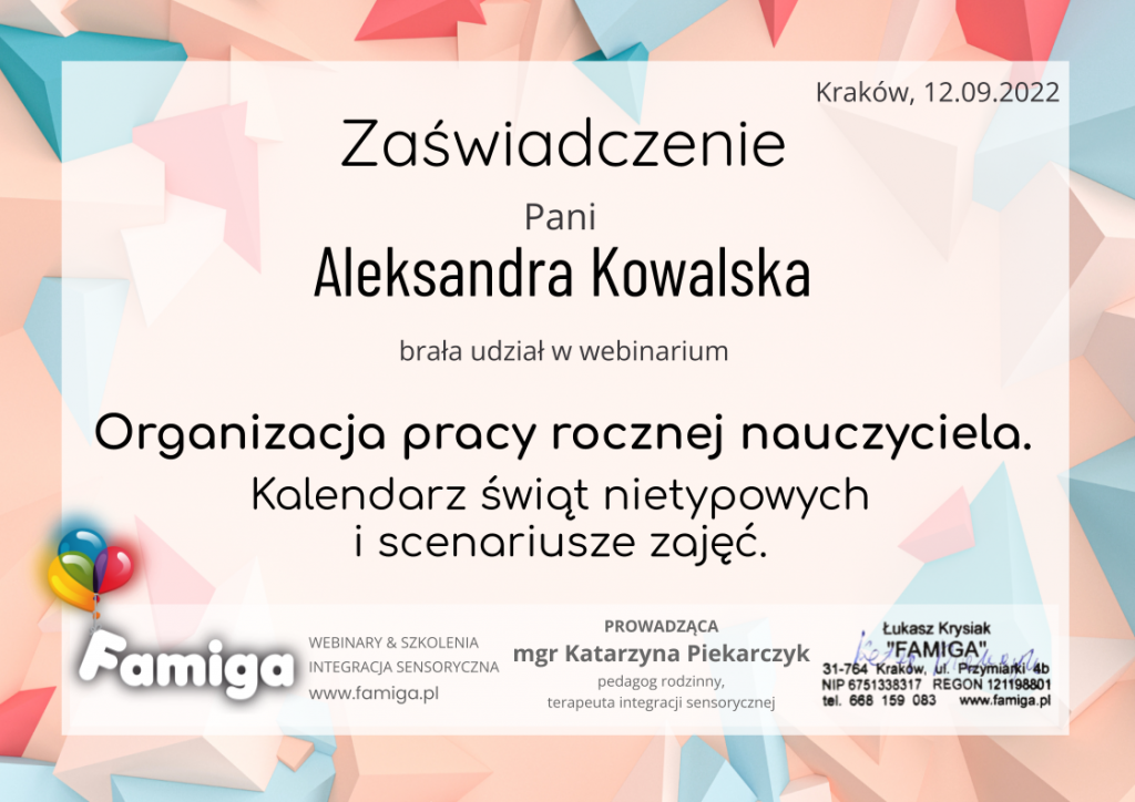 Pakiety webinarowe z zaświadczeniami – Strona 2 – Famiga