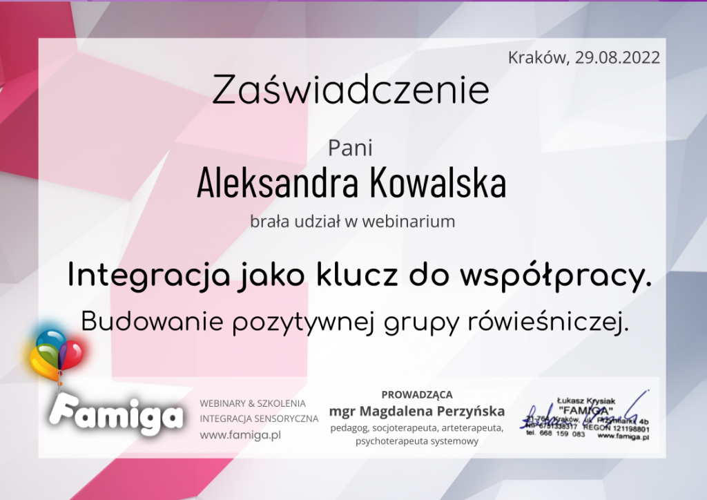 Pakiety webinarowe z zaświadczeniami – Strona 2 – Famiga