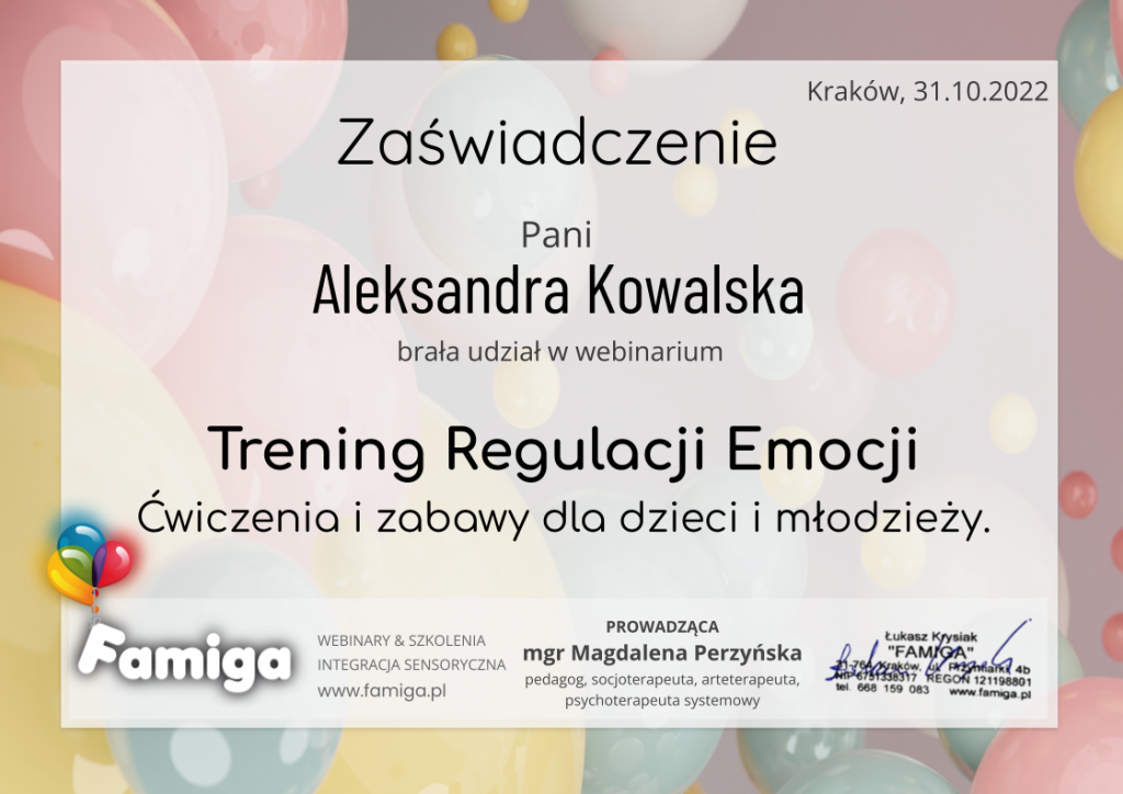 Szkolenia on-line i webinary - Famiga