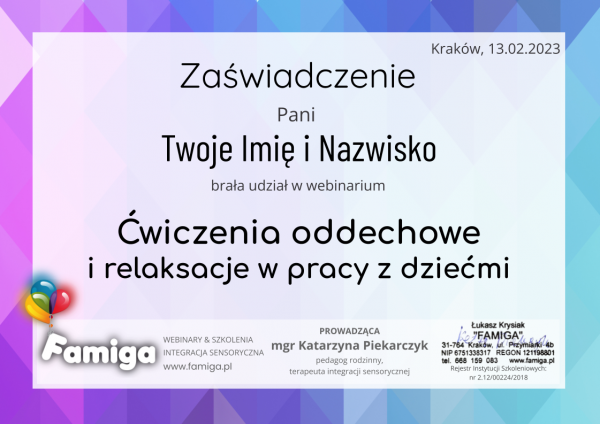 Webinar #129 - Ćwiczenia oddechowe (Karty Oddechowe, Karty Relaksacyjne ...
