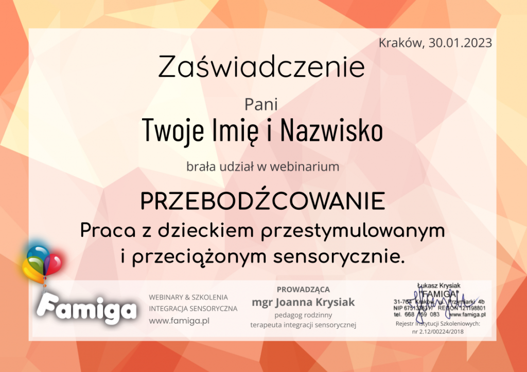 Szkolenia on-line i webinary - Famiga