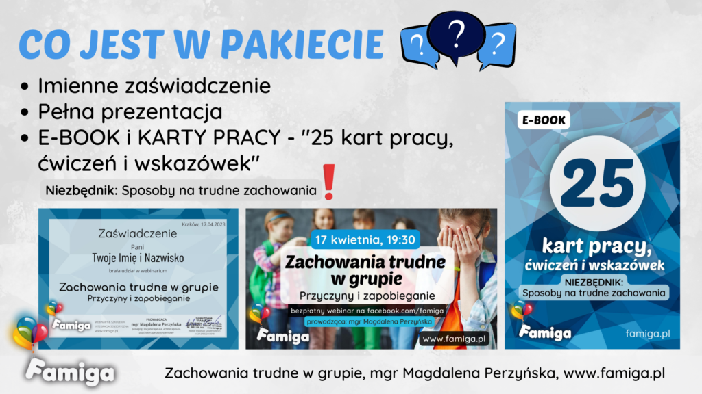 Webinar #138 - Zachowania trudne w grupie - Famiga