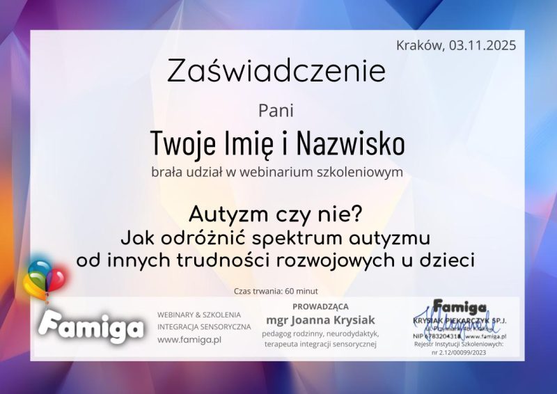 Webinar #272 - Ocena funkcjonalna dziecka - Famiga